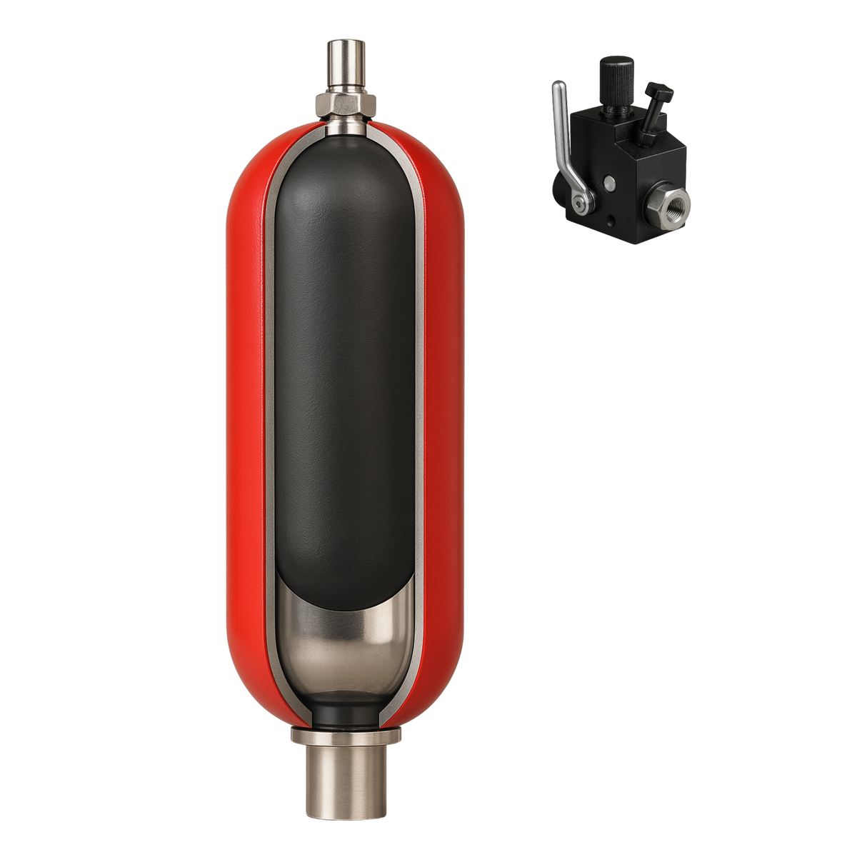 1 Quart Bladder Accumulator with 1-1/16 inch SAE Bleeder (A1QT31008)